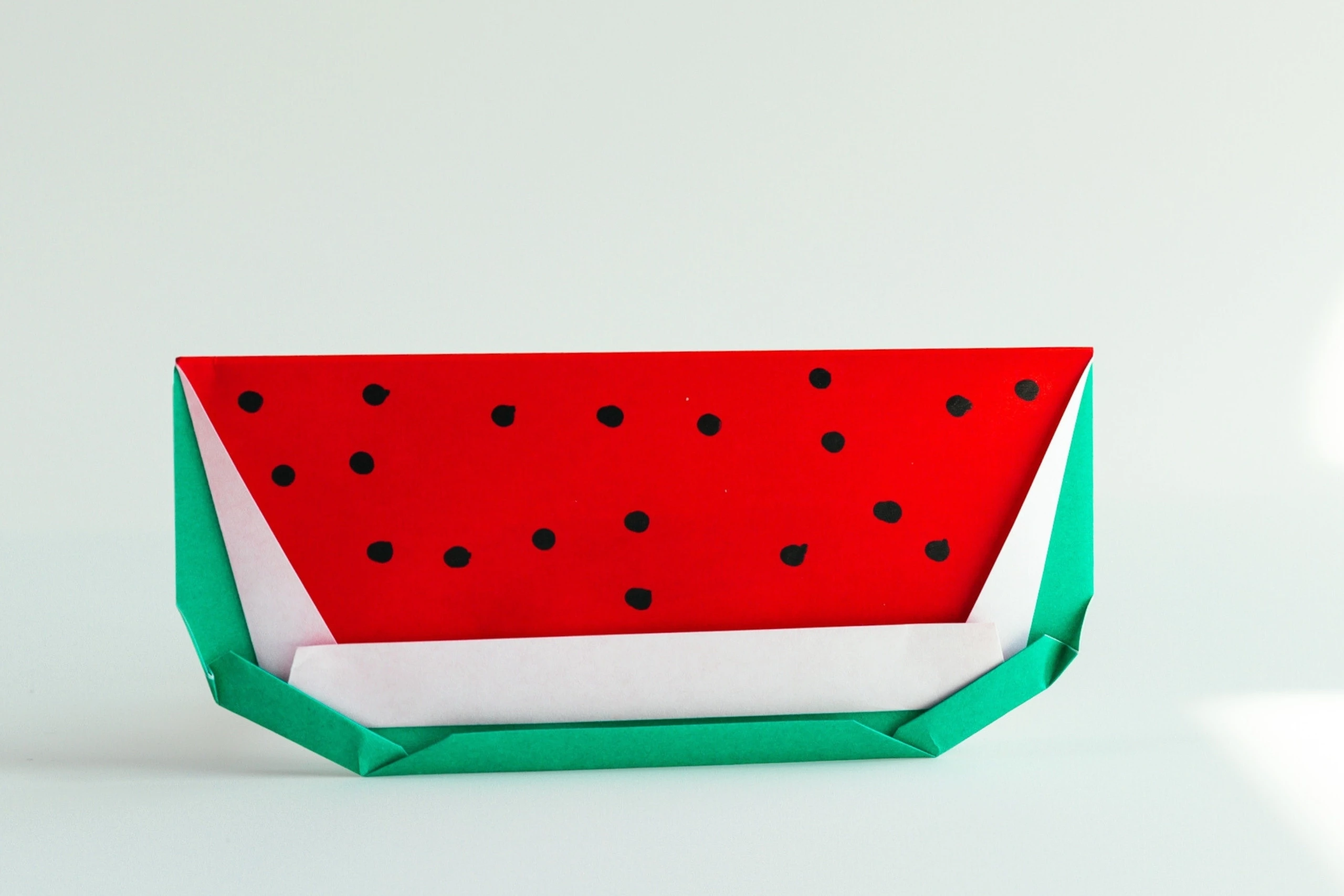 How to Make an Easy Origami Watermelon - Origami OK