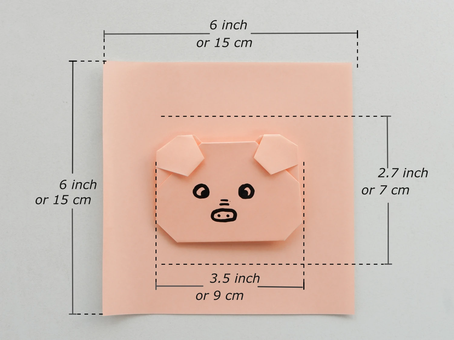 How to Make an Easy Origami Pig Face - Origami OK