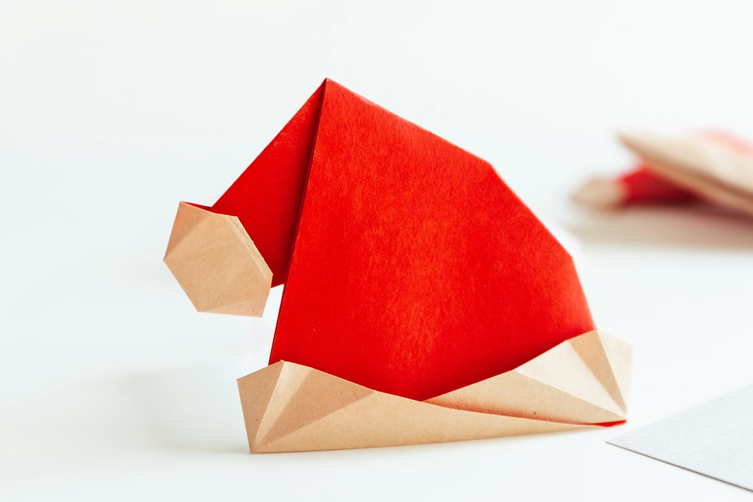 How to Fold an Origami Santa Hat - Origami OK