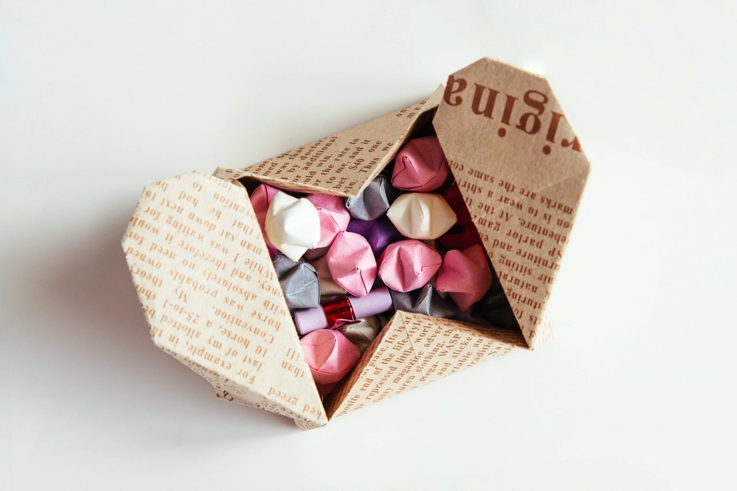 How to Make an Origami Secret Heart Message Box - Origami OK