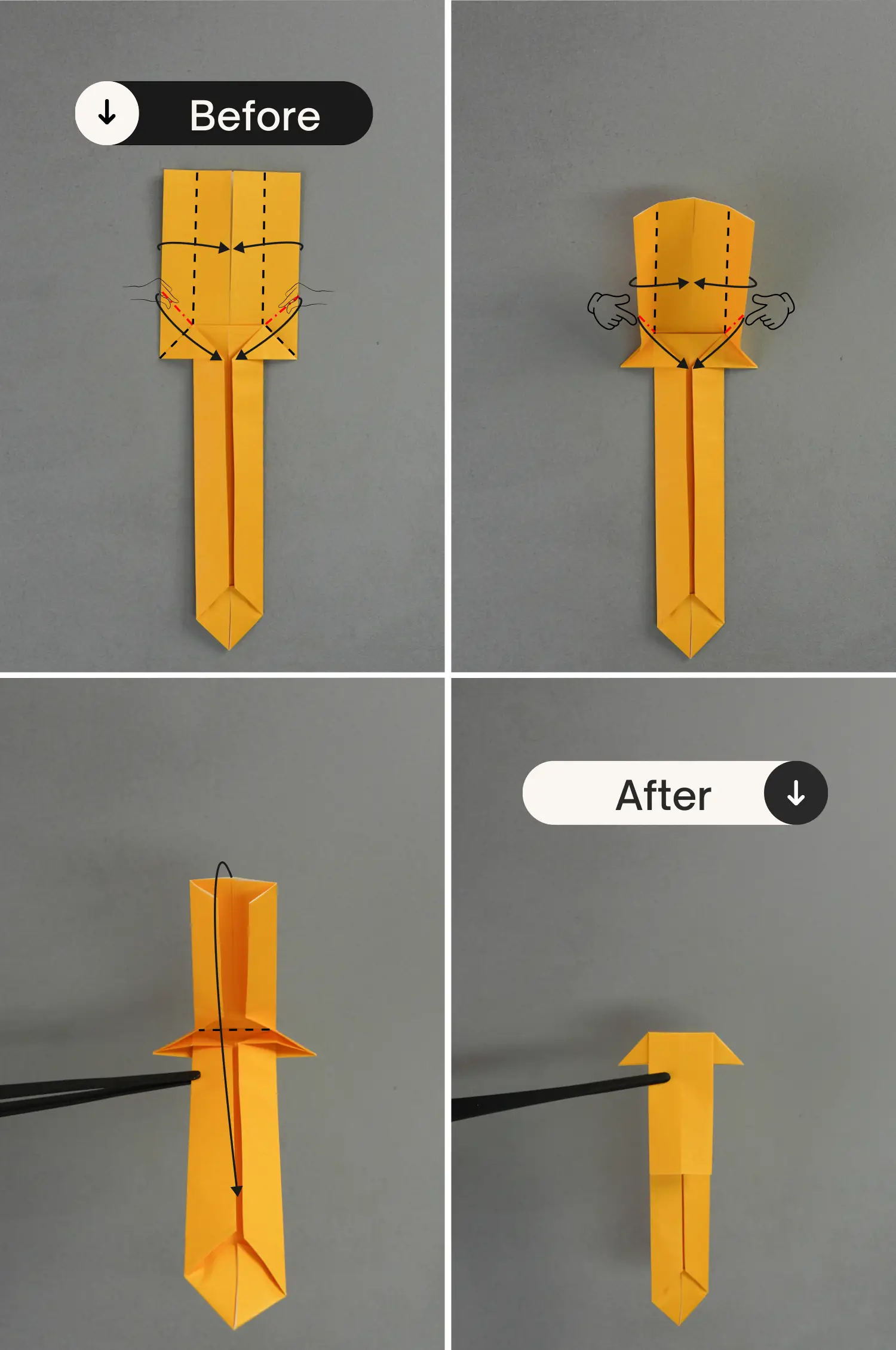 Origami Sword Diagrams
