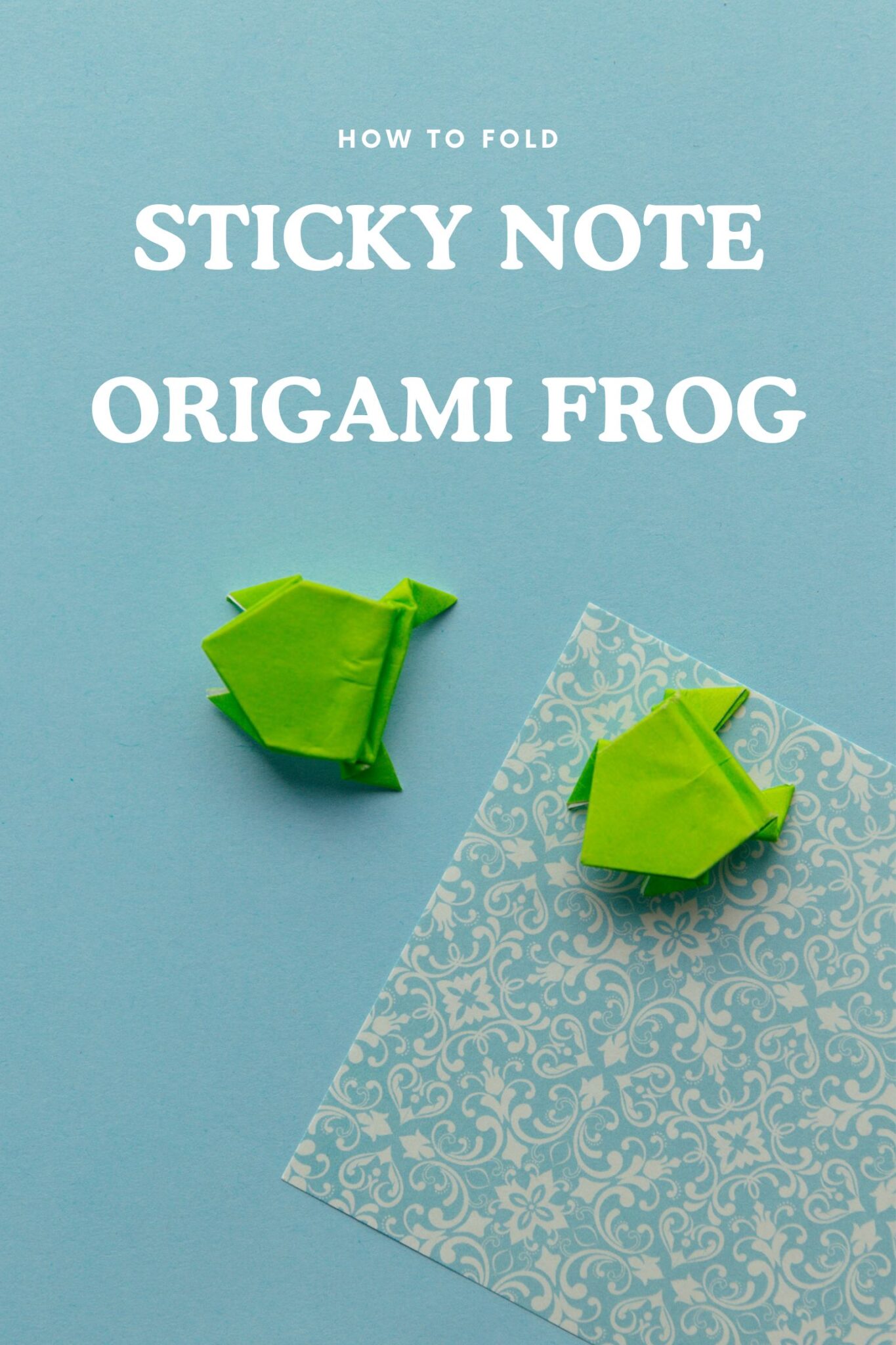 Easy Sticky Note Origami Frog - Origami OK