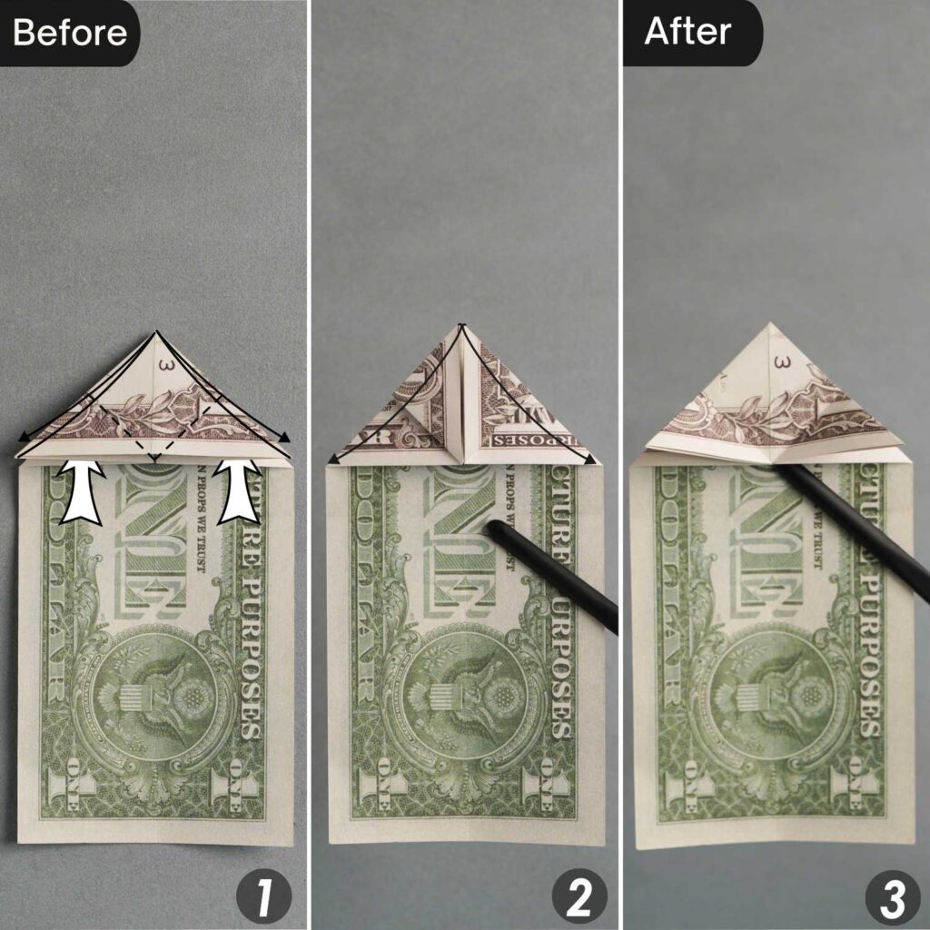 Easy Dollar Bill Origami Christmas Tree Instruction - Origami OK