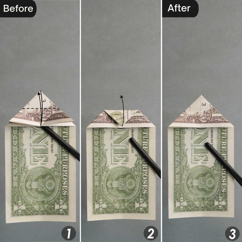 Easy Dollar Bill Origami Christmas Tree Instructions - OrigamiOK
