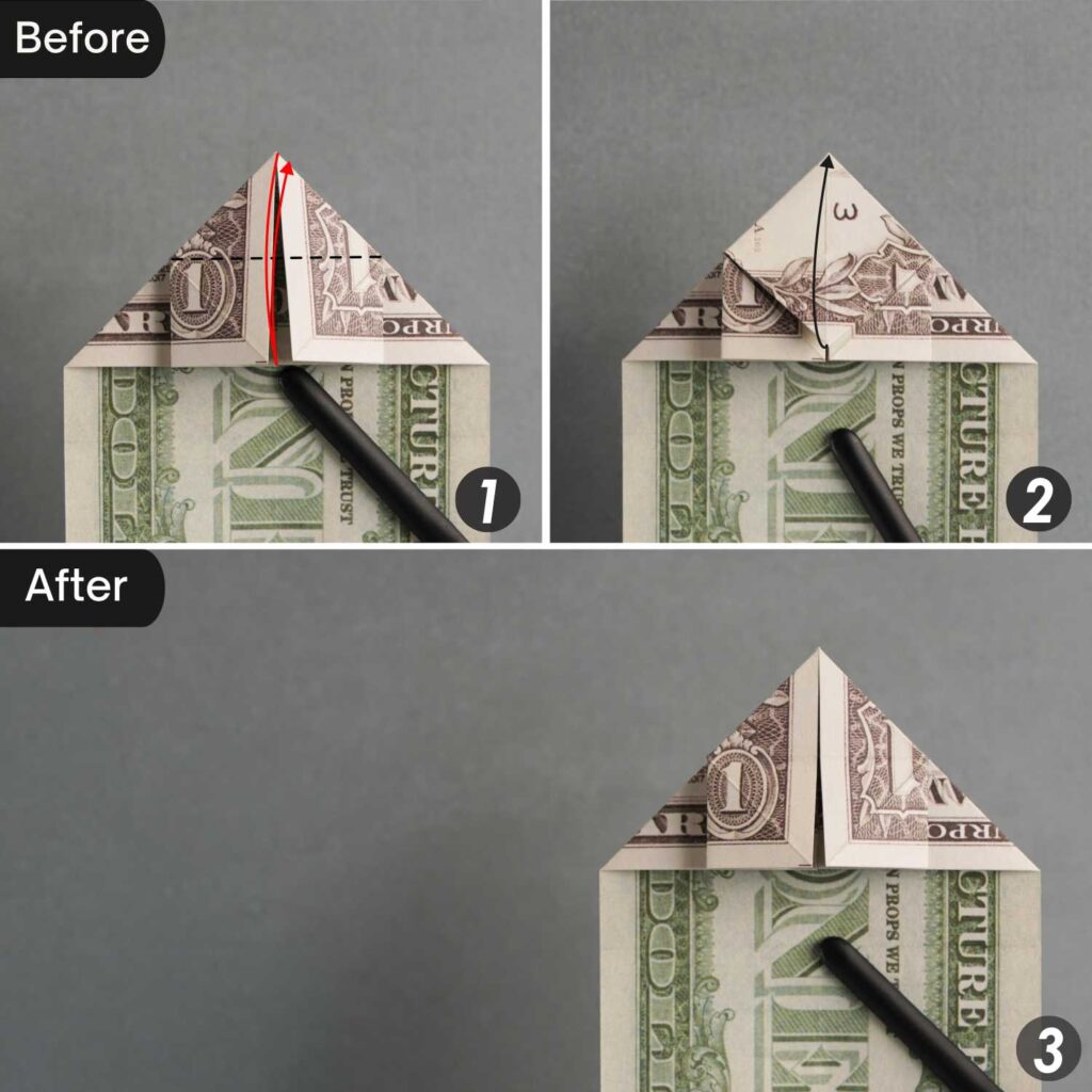 Easy Dollar Bill Origami Christmas Tree Instructions - OrigamiOK