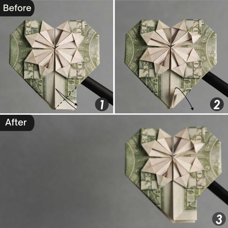 Dollar Bill Origami Heart: Step-by-Step Instructions - OrigamiOK