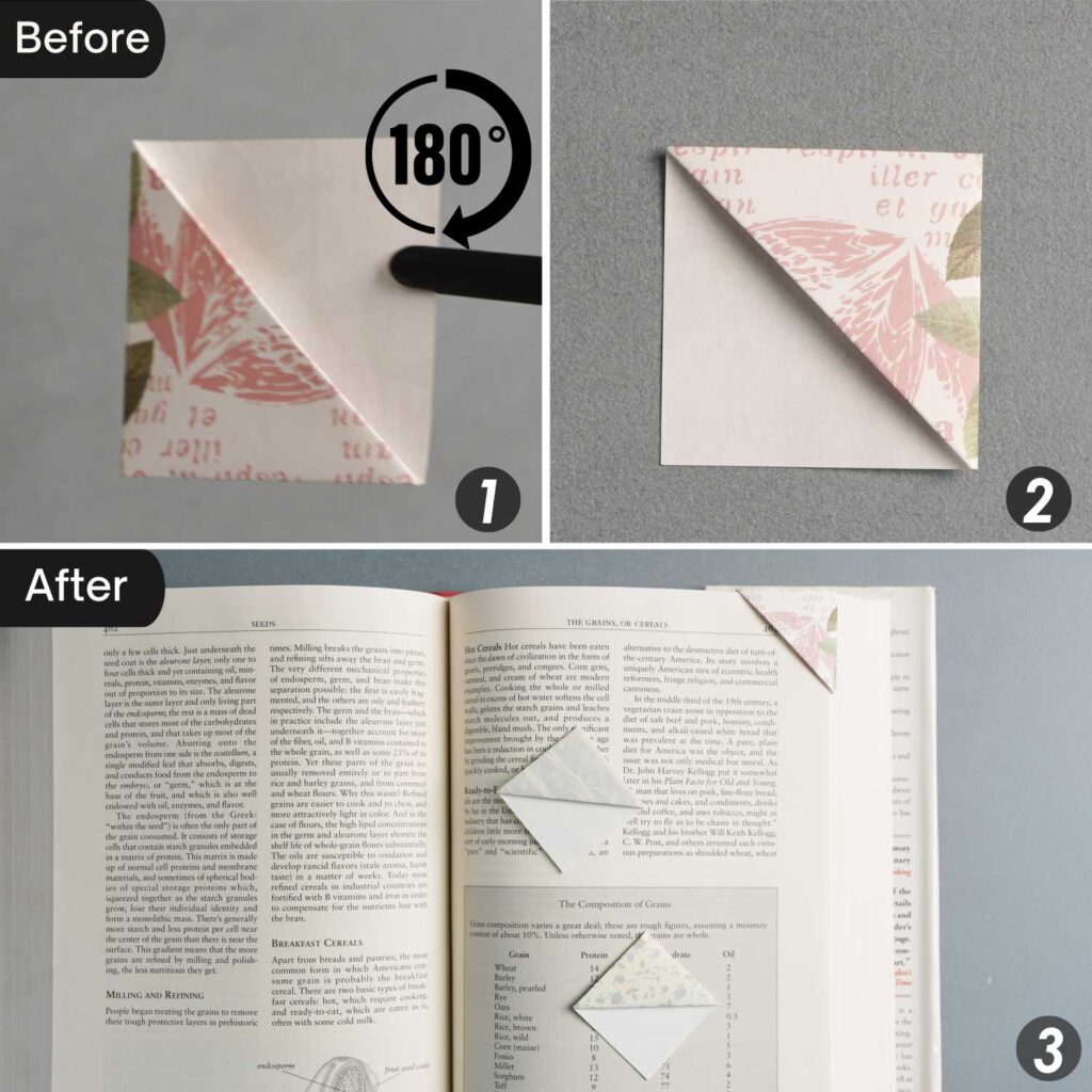 Easy Sticky Note Origami Bookmark - Origami OK