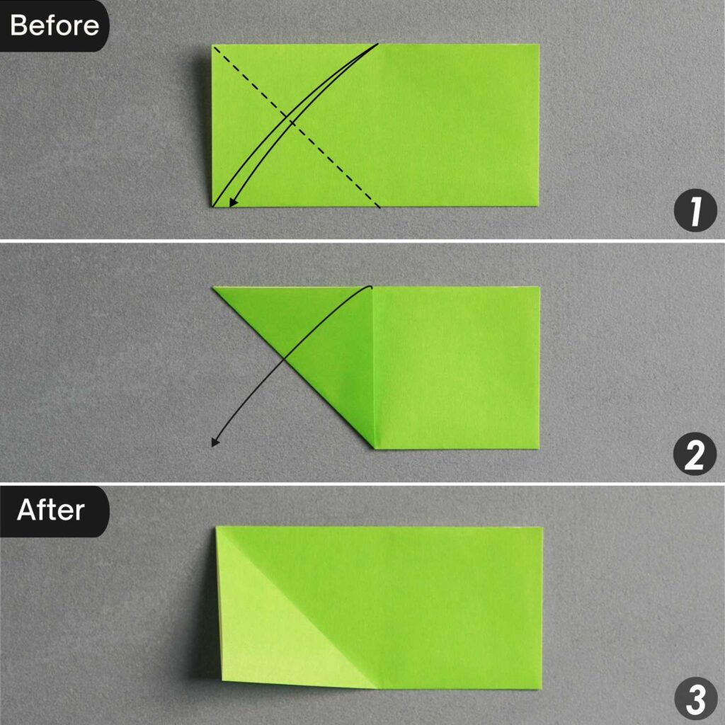 Easy Sticky Note Origami Frog - Origami OK