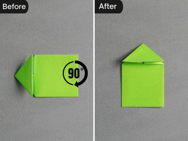 Easy Sticky Note Origami Frog - Origami OK