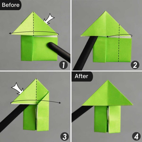 Easy Sticky Note Origami Frog - Origami OK