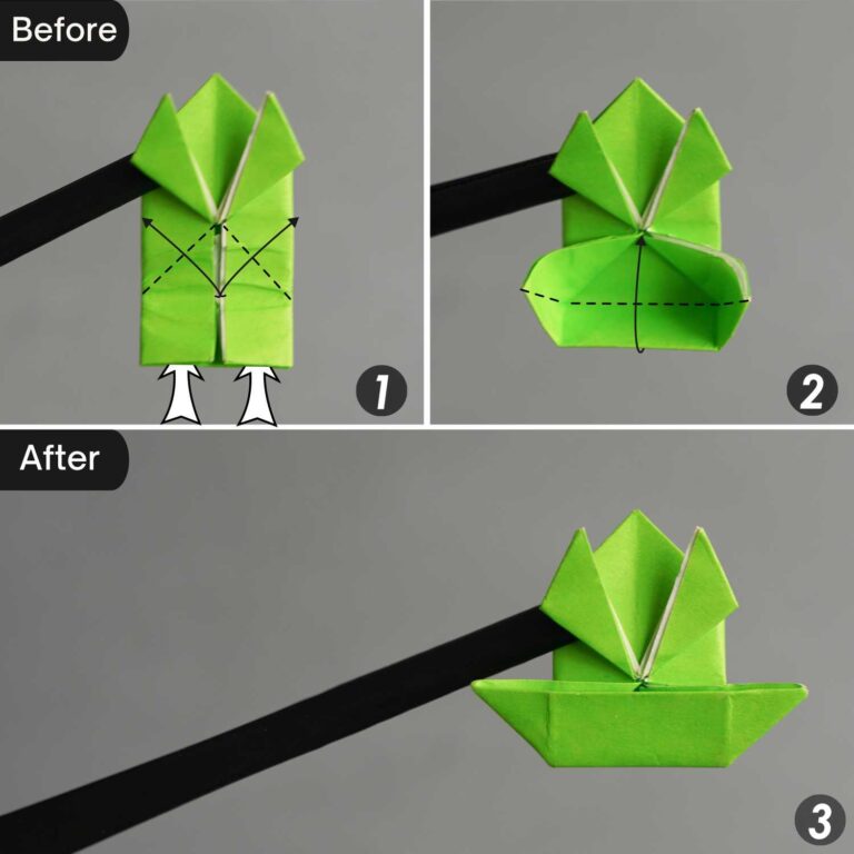 Easy Sticky Note Origami Frog - Origami OK