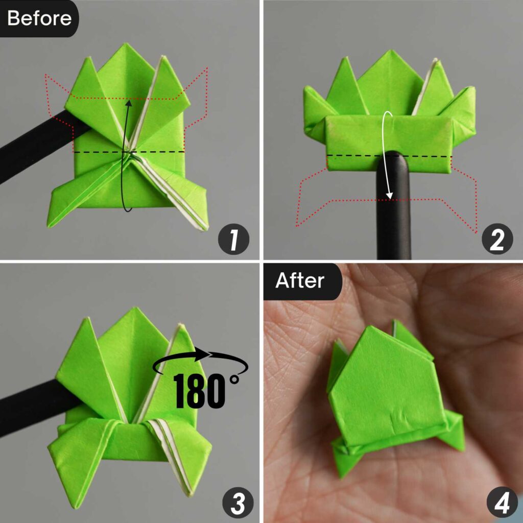 Easy Sticky Note Origami Frog - Origami OK