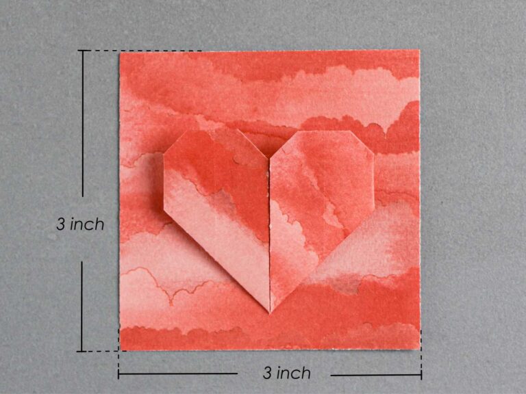 Easy Sticky Note Origami Heart - Origami OK