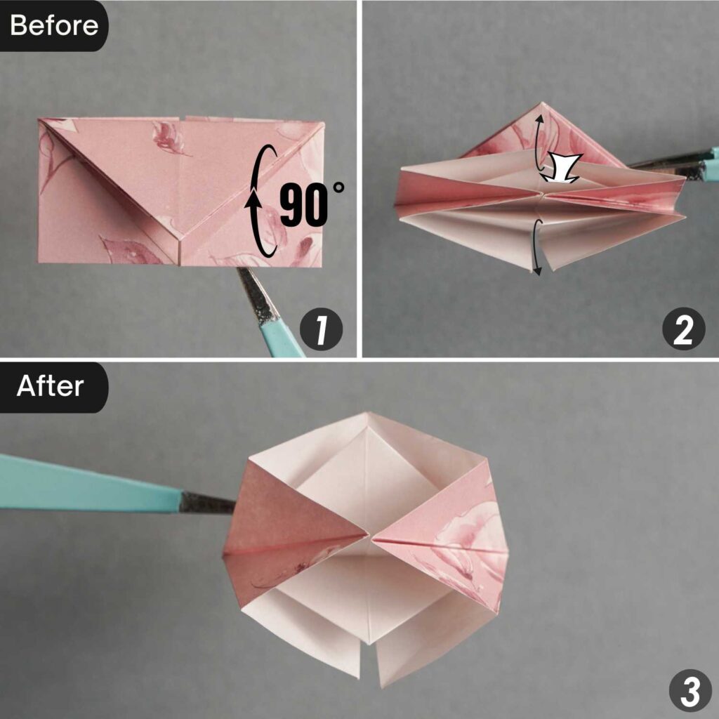 Easy Sticky Note Origami Rose - Origami OK
