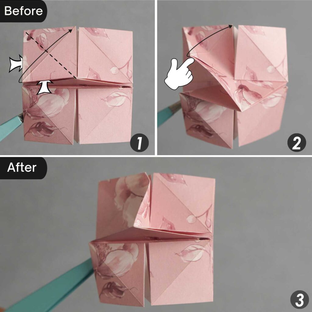 Easy Sticky Note Origami Rose - Origami OK
