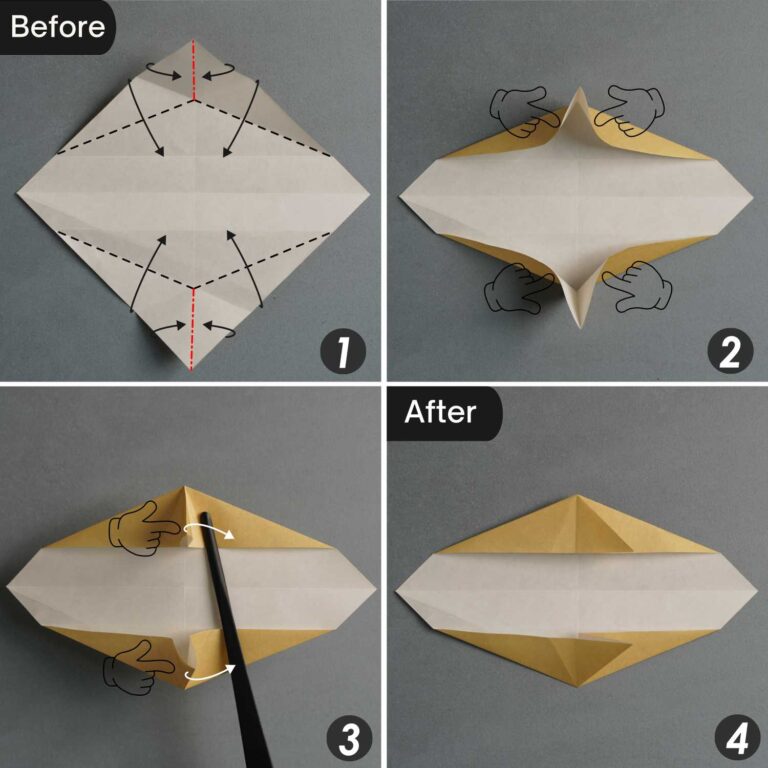 Easy Sticky Note Origami Shark - Origami OK