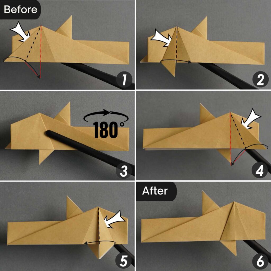 Easy Sticky Note Origami Shark - Origami OK