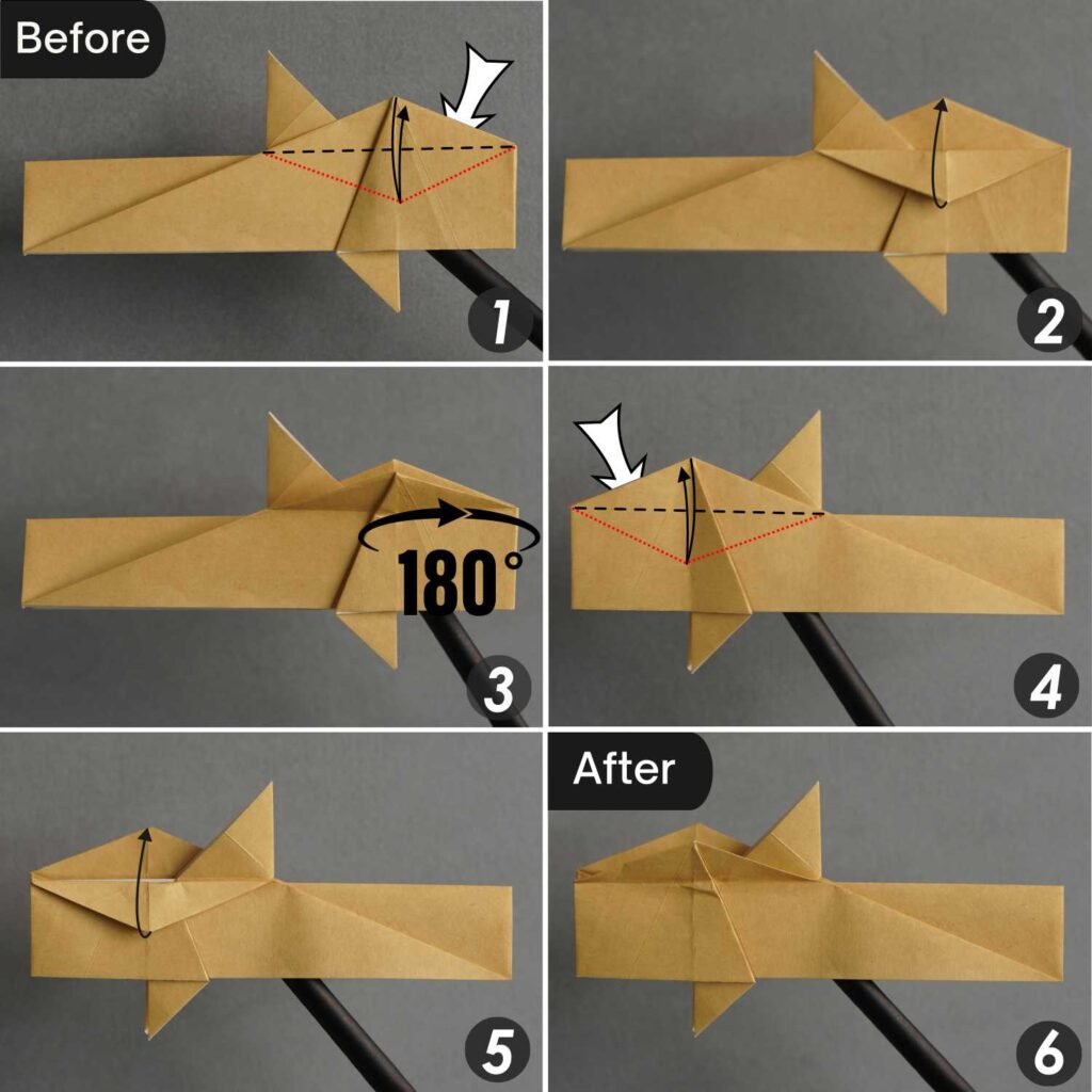 Easy Sticky Note Origami Shark - Origami OK
