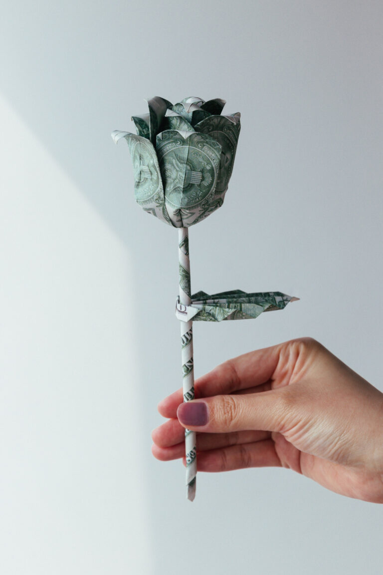 Easy Dollar Bill Origami Flower Instruction - Origami OK