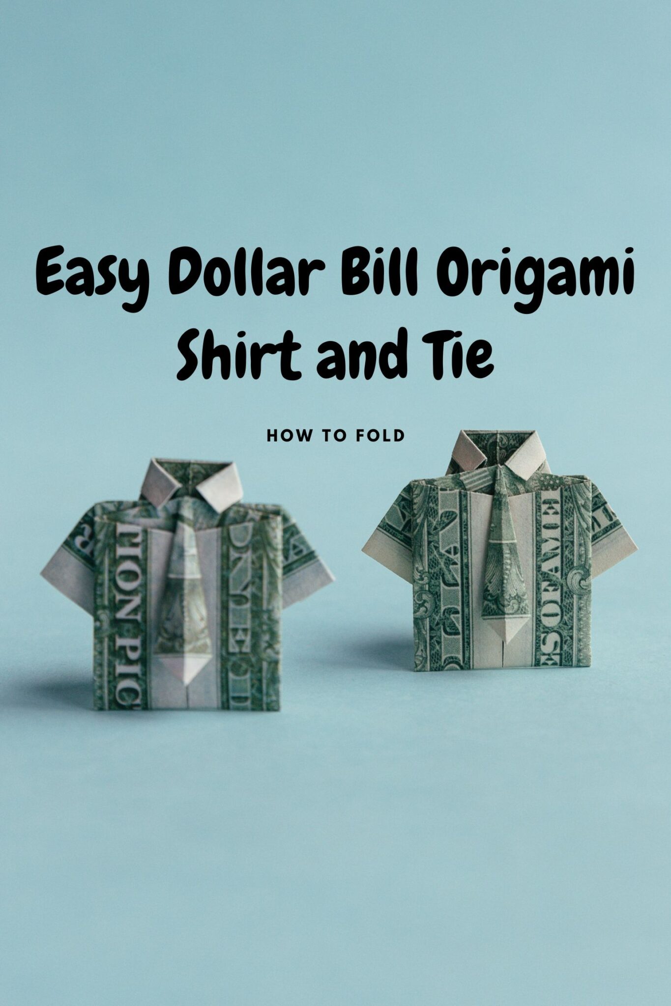 Easy Dollar Bill Origami Shirt and Tie Instruction - Origami OK