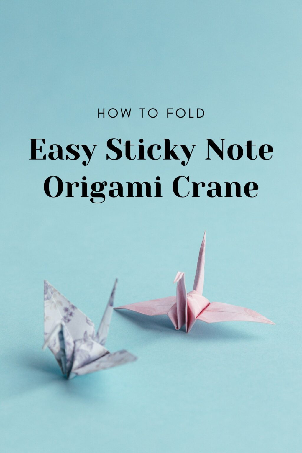 Easy Sticky Note Origami Crane Instruction - Origami OK