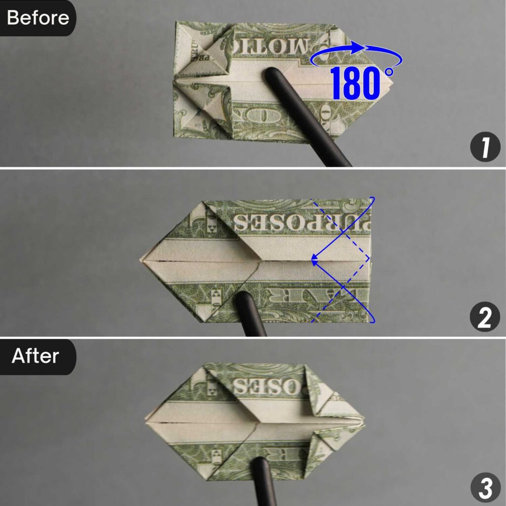 Easy Origami Money Bow Instruction - Origami OK