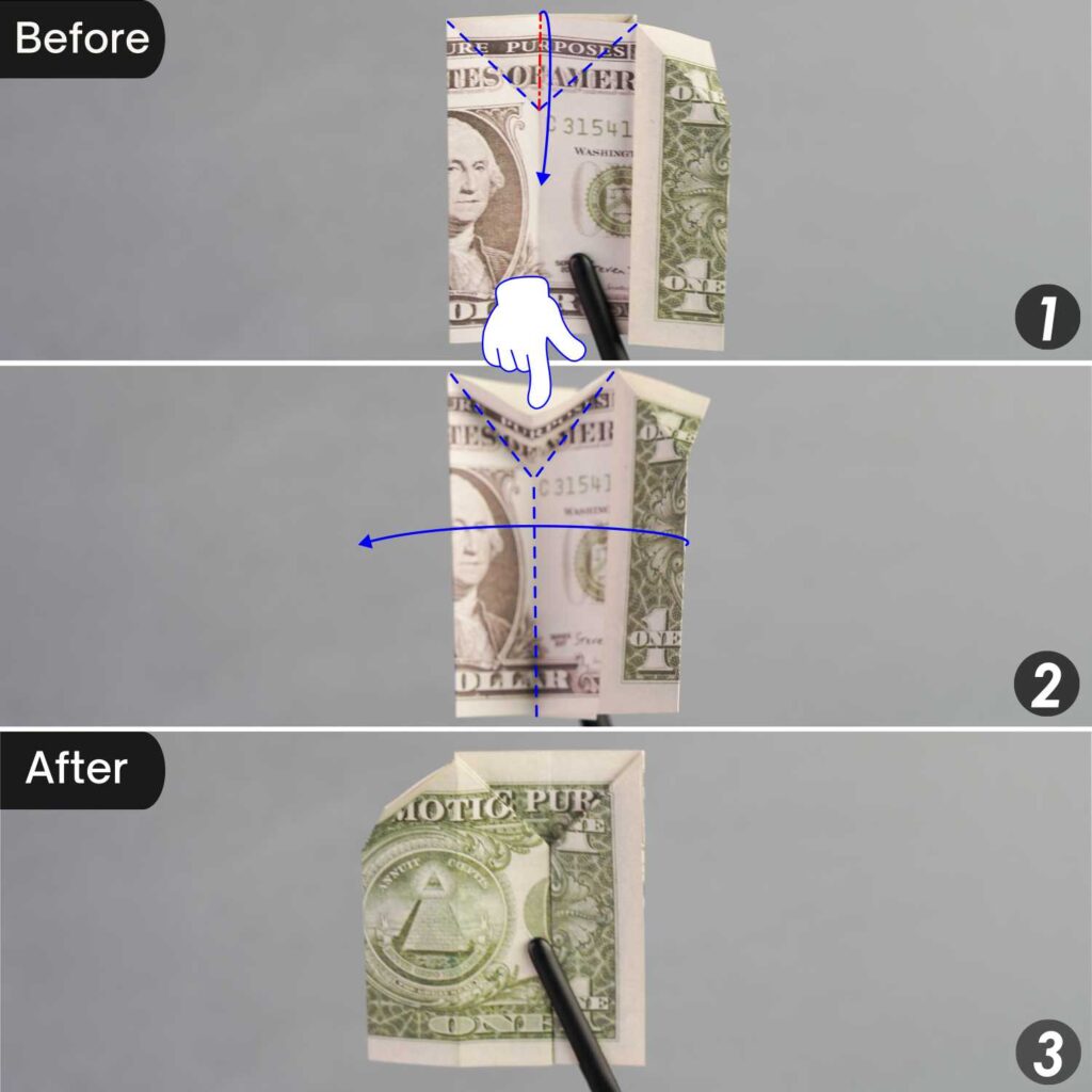 Easy Origami Money Crown Instructions - OrigamiOK