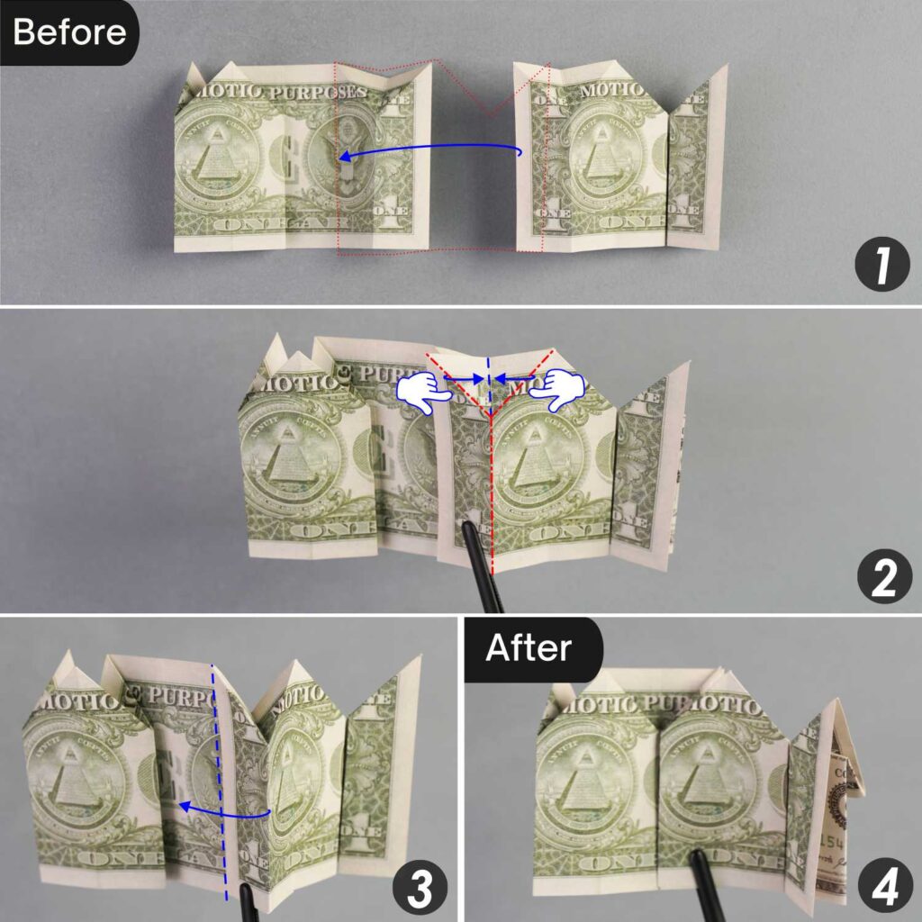 Easy Origami Money Crown Instructions - OrigamiOK