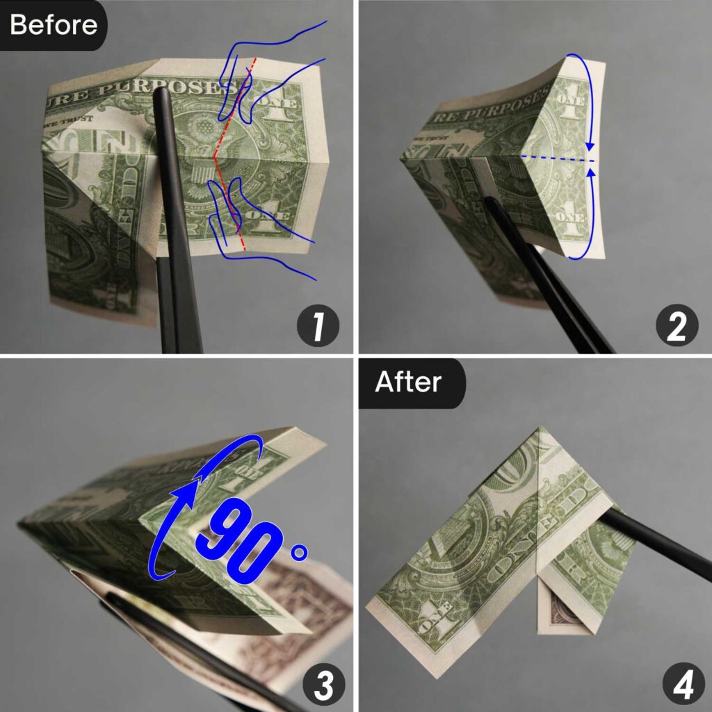 Easy Origami Money Dragon Instructions - OrigamiOK