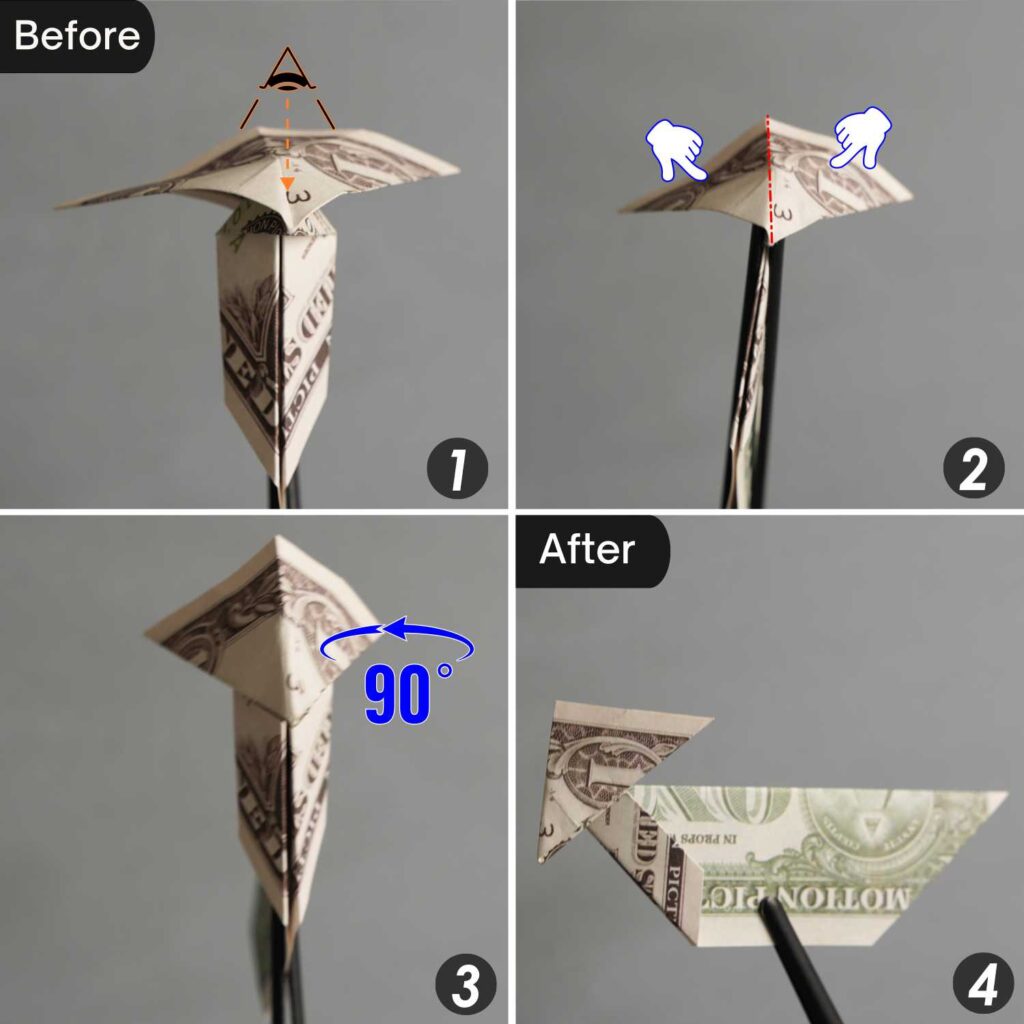 Easy Origami Money Rabbit Instructions - OrigamiOK