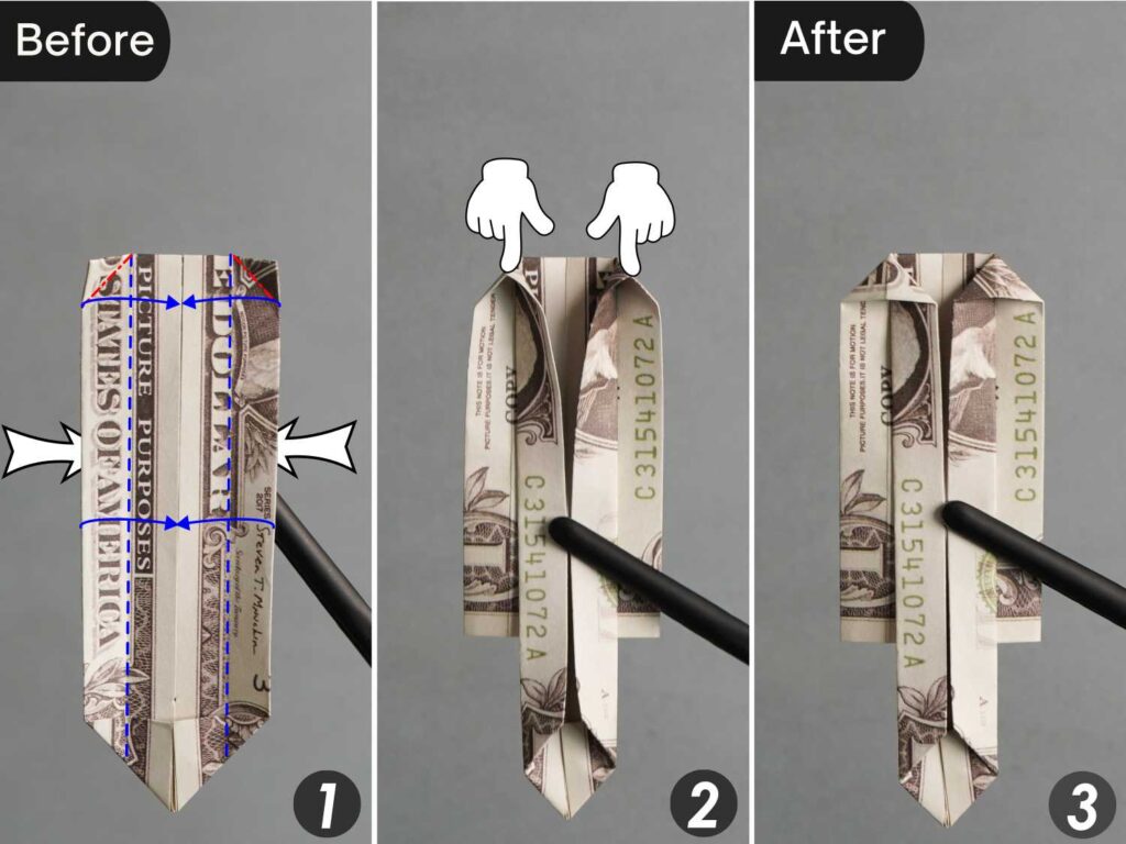 Easy Dollar Bill Origami Sword Instruction - Origami OK