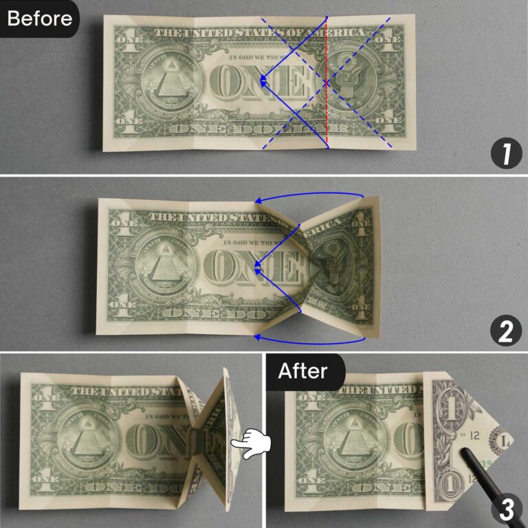 Easy Dollar Bill Origami Turtle Instructions - OrigamiOK