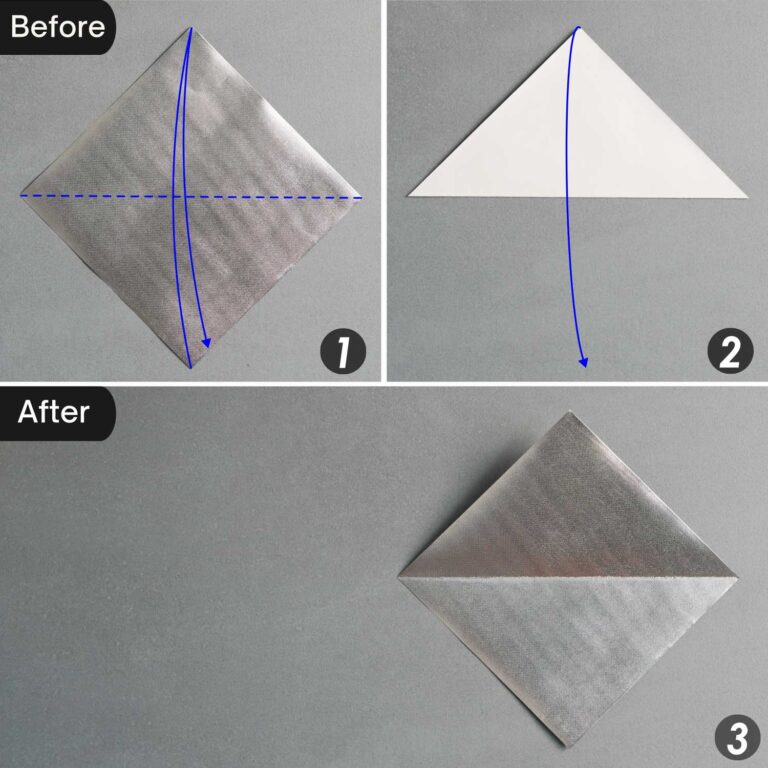 Gum Wrapper Origami Crane Step-by-Step Instruction - Origami OK