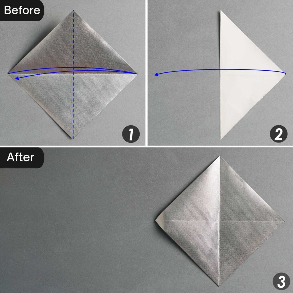 Gum Wrapper Origami Crane Step-by-Step Instruction - Origami OK