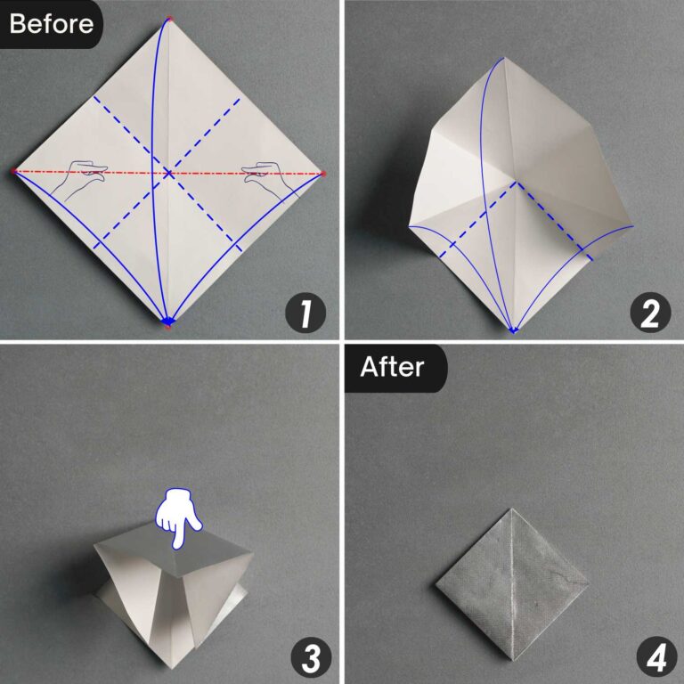 Gum Wrapper Origami Crane Step-by-Step Instruction - Origami OK