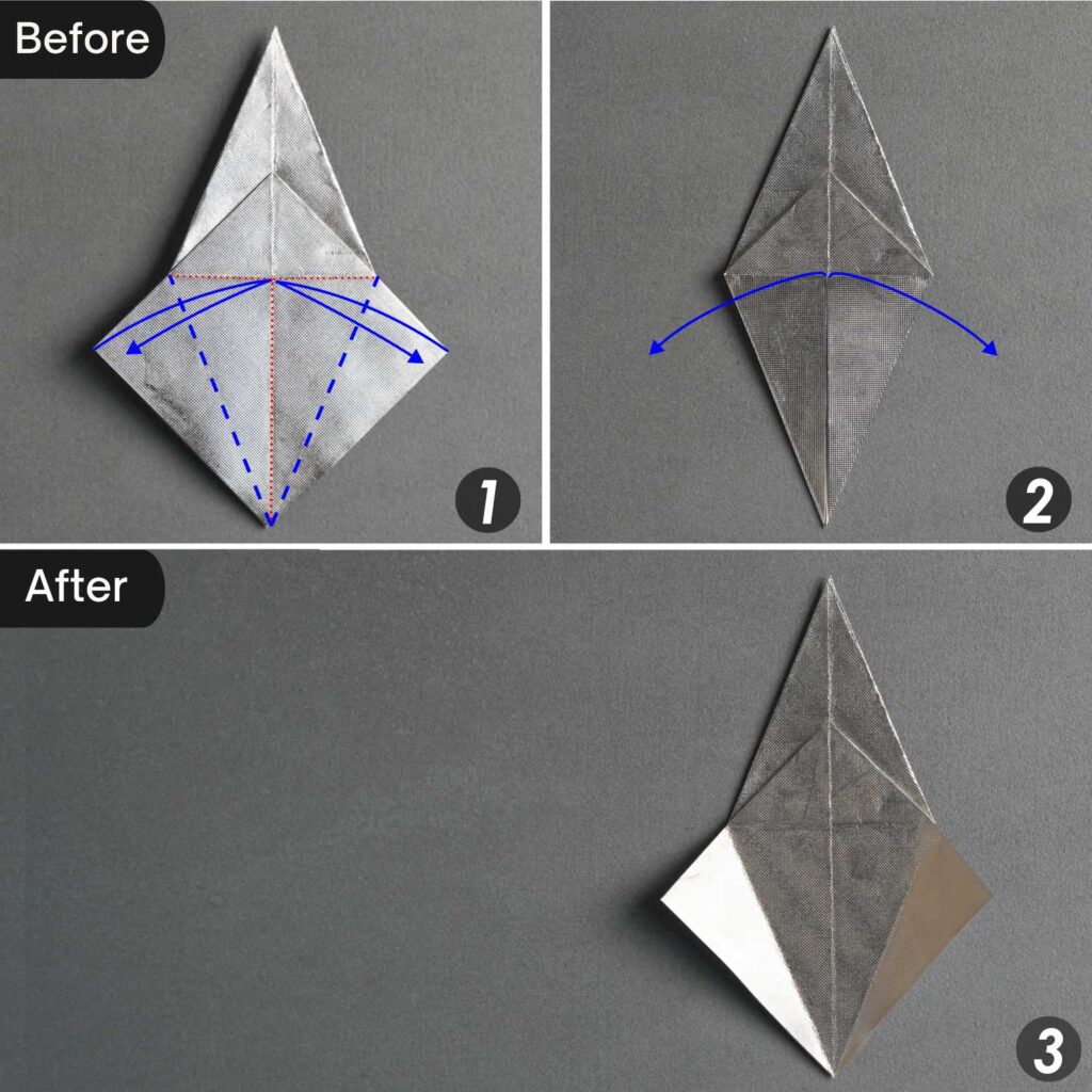 Gum Wrapper Origami Crane Step-by-Step Instruction - Origami OK