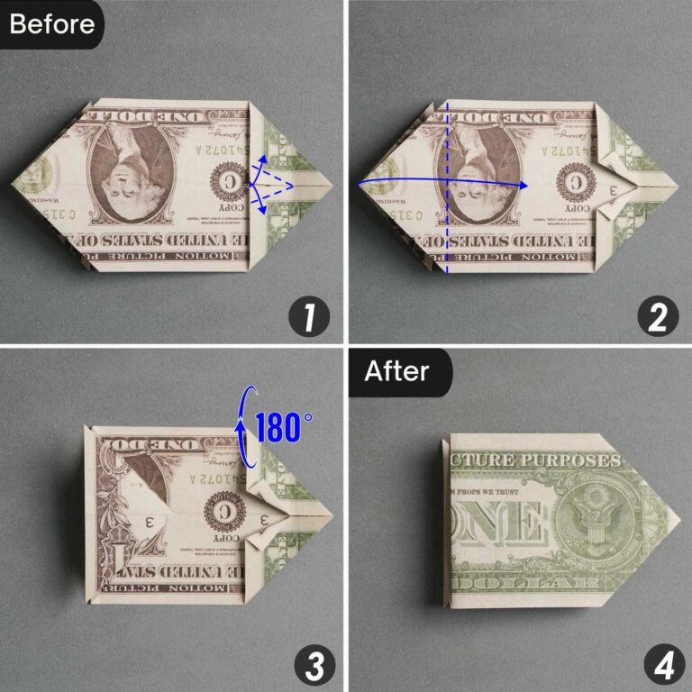 Easy Dollar Bill Origami Plane Instructions - OrigamiOK
