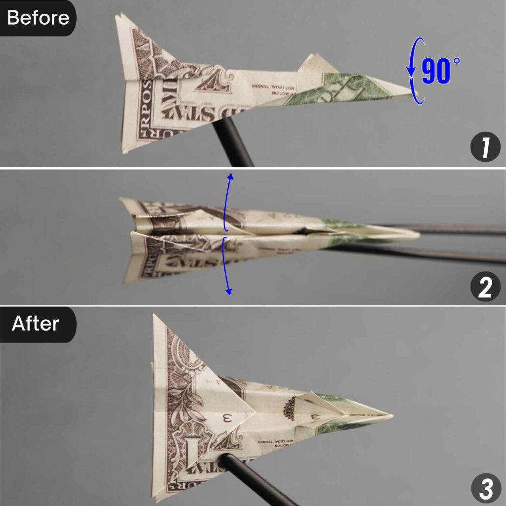 Easy Dollar Bill Origami Plane Instructions - OrigamiOK