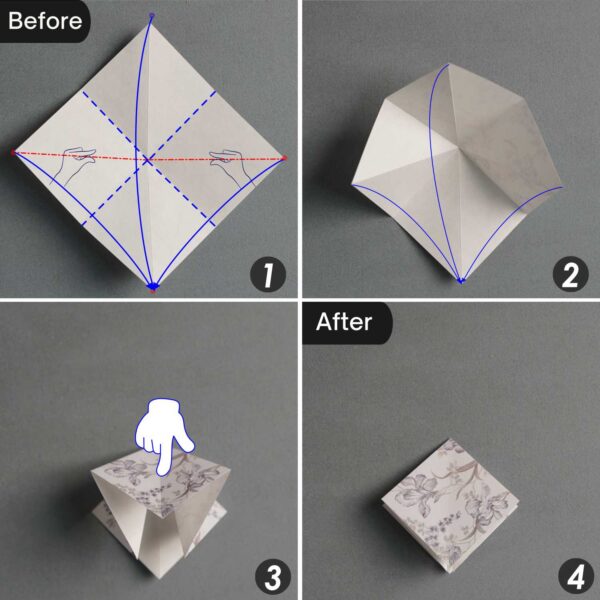 Easy Sticky Note Origami Crane Instructions - OrigamiOK