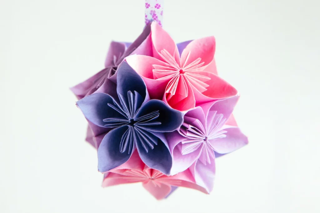 How to Make an Origami Kusudama Flower Ball - OrigamiOK
