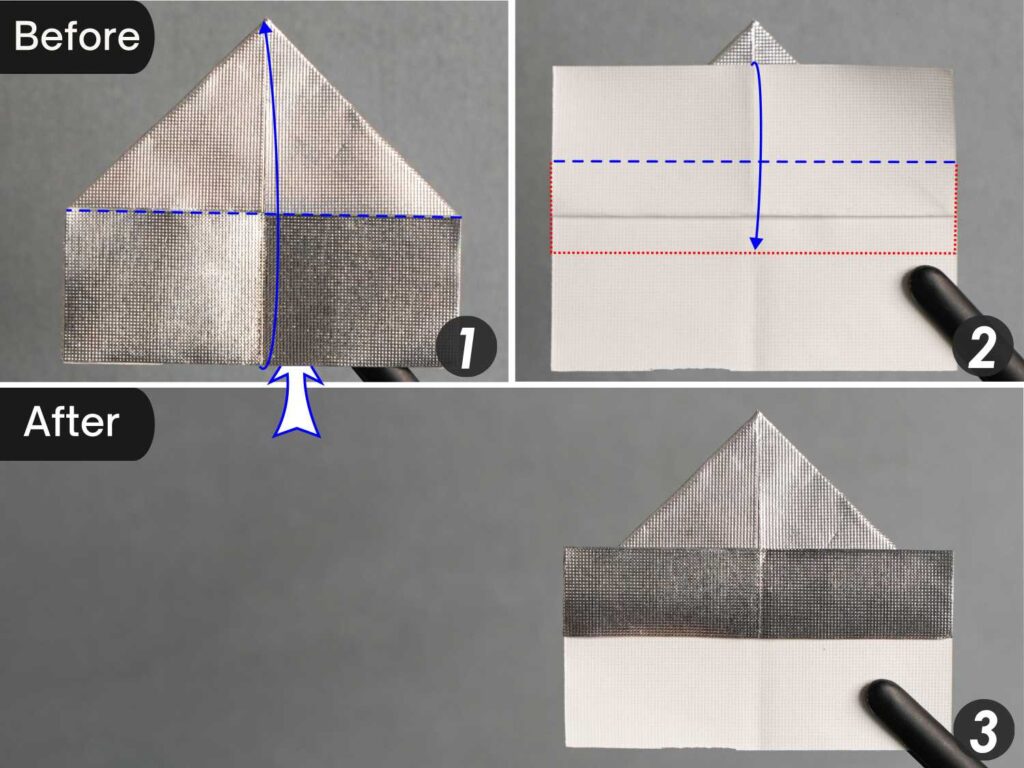 Gum Wrapper Origami Hat: Step by Step Instruction - Origami OK
