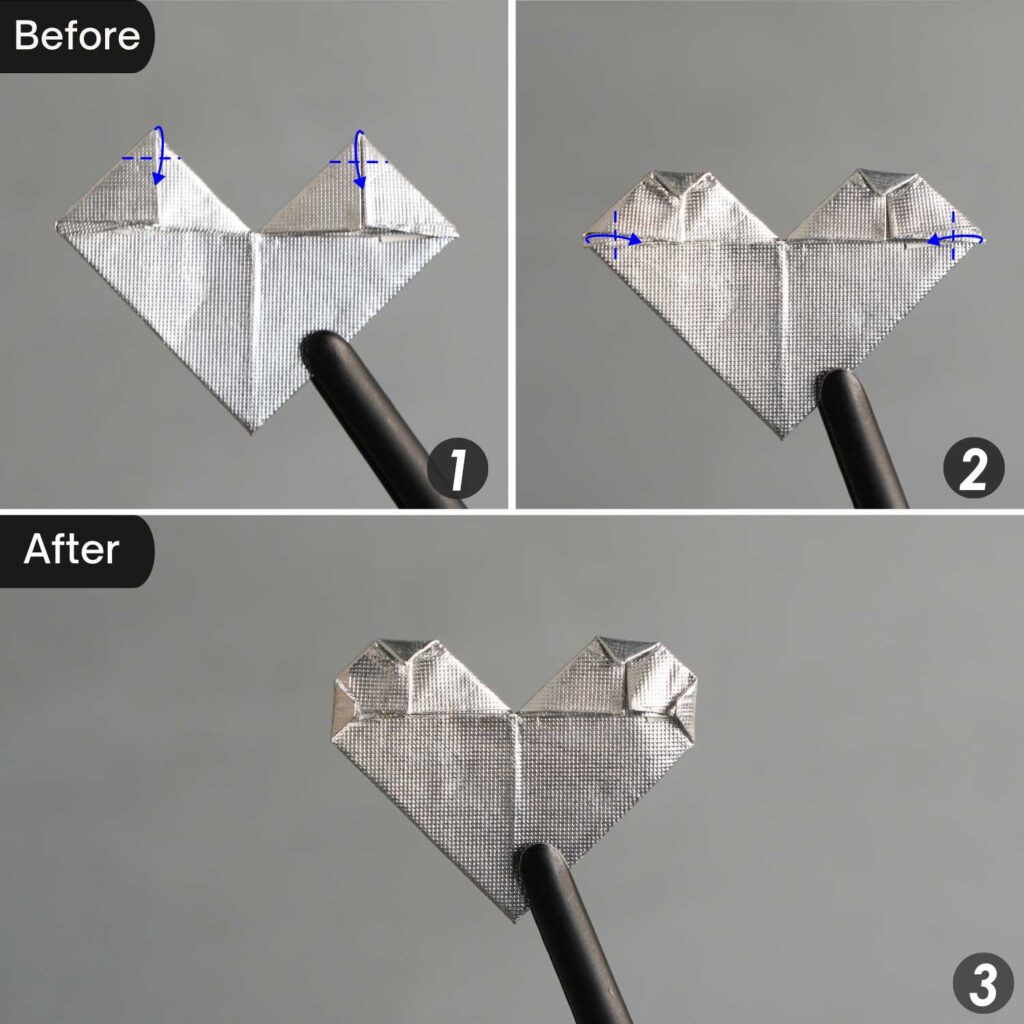 Gum Wrapper Origami Heart: Step-by-Step Instruction - Origami OK