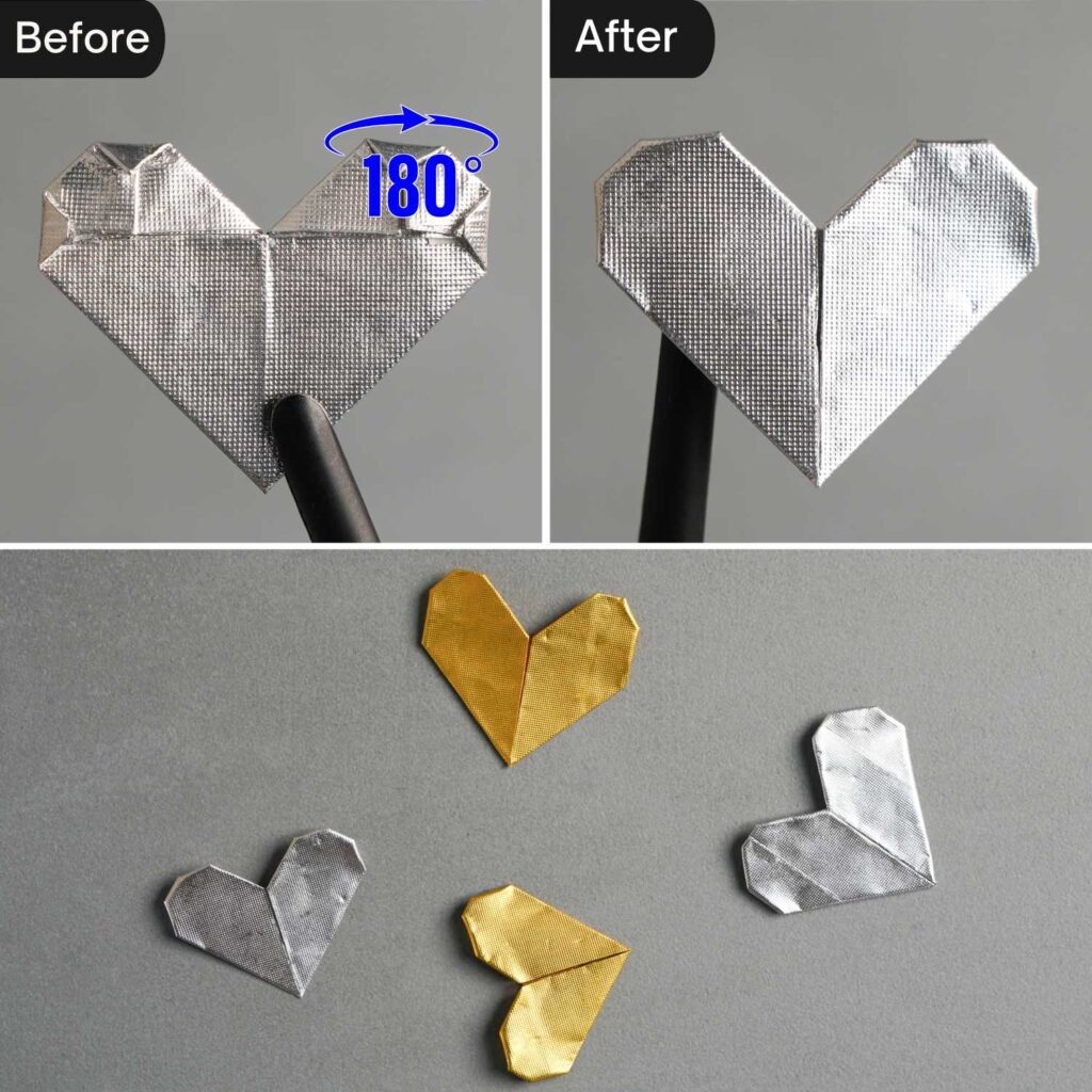 Gum Wrapper Origami Heart: Step-by-Step Instruction - Origami OK