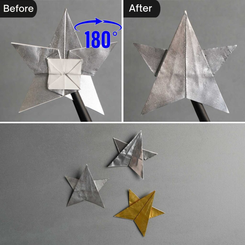 Gum Wrapper Origami Star Step-by-Step Instruction - Origami OK