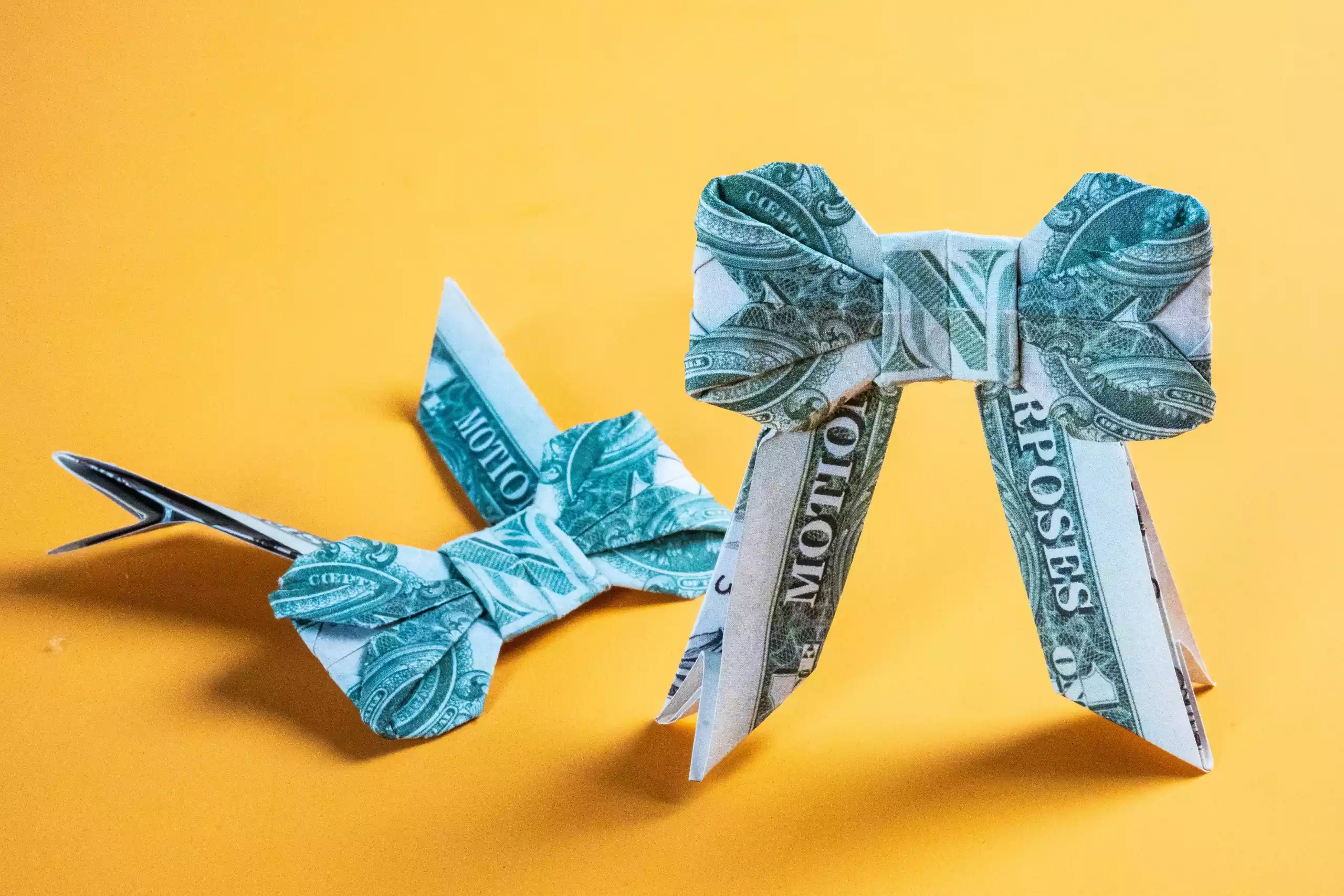 Easy Origami Money Bow Instruction - Origami OK