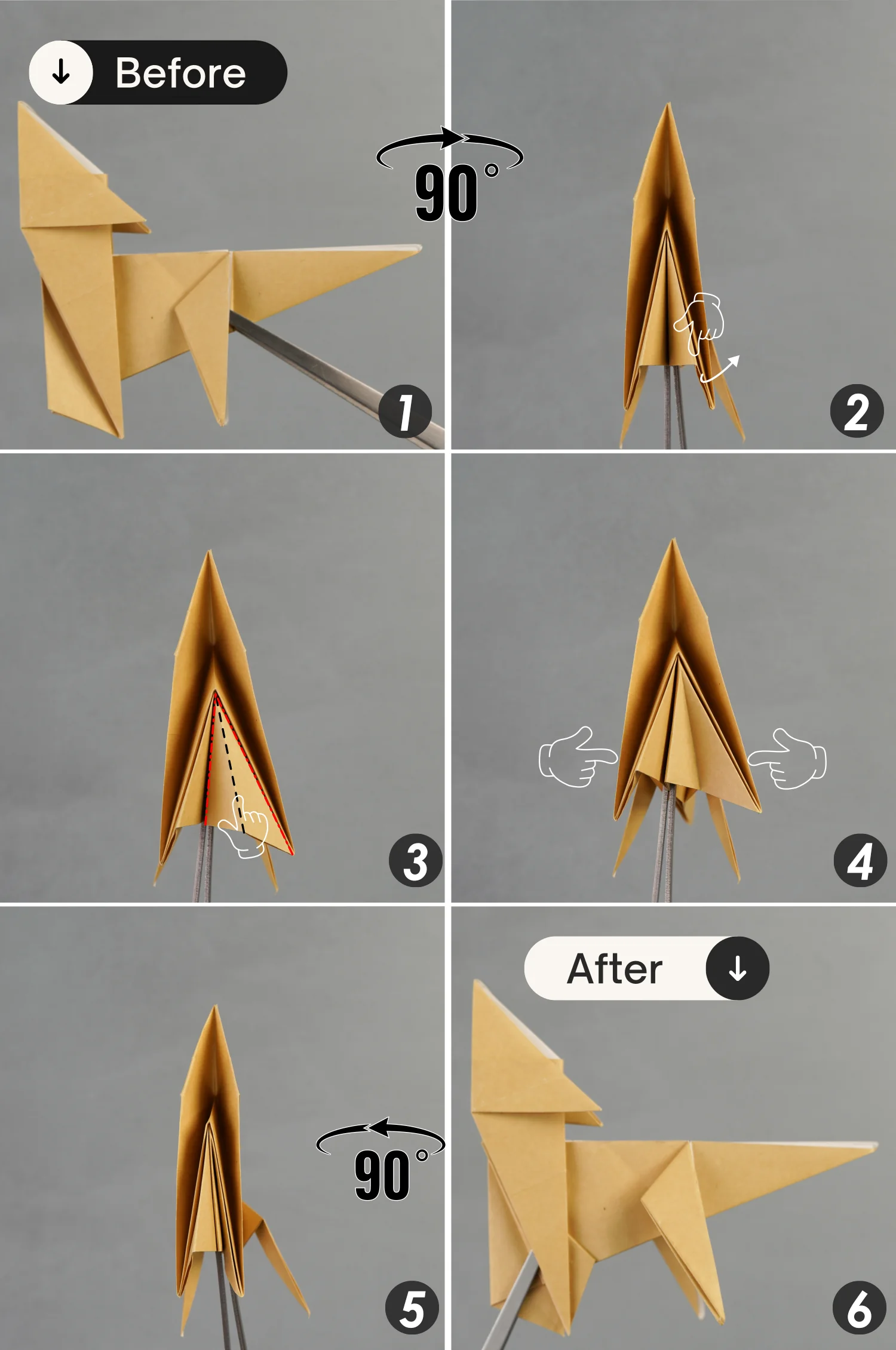 How to Fold an Origami Wolf - Origami OK