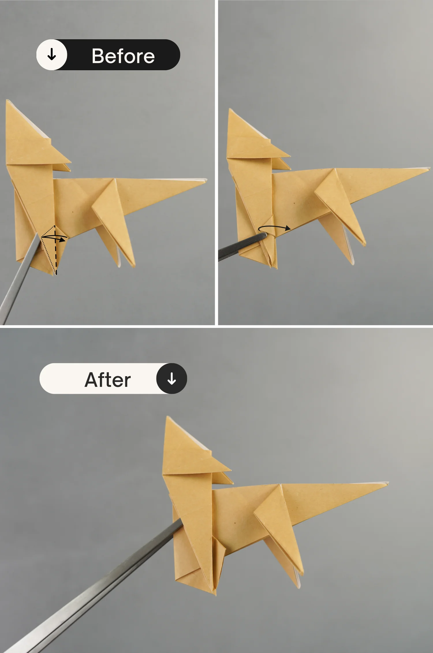 How to Fold an Origami Wolf - Origami OK
