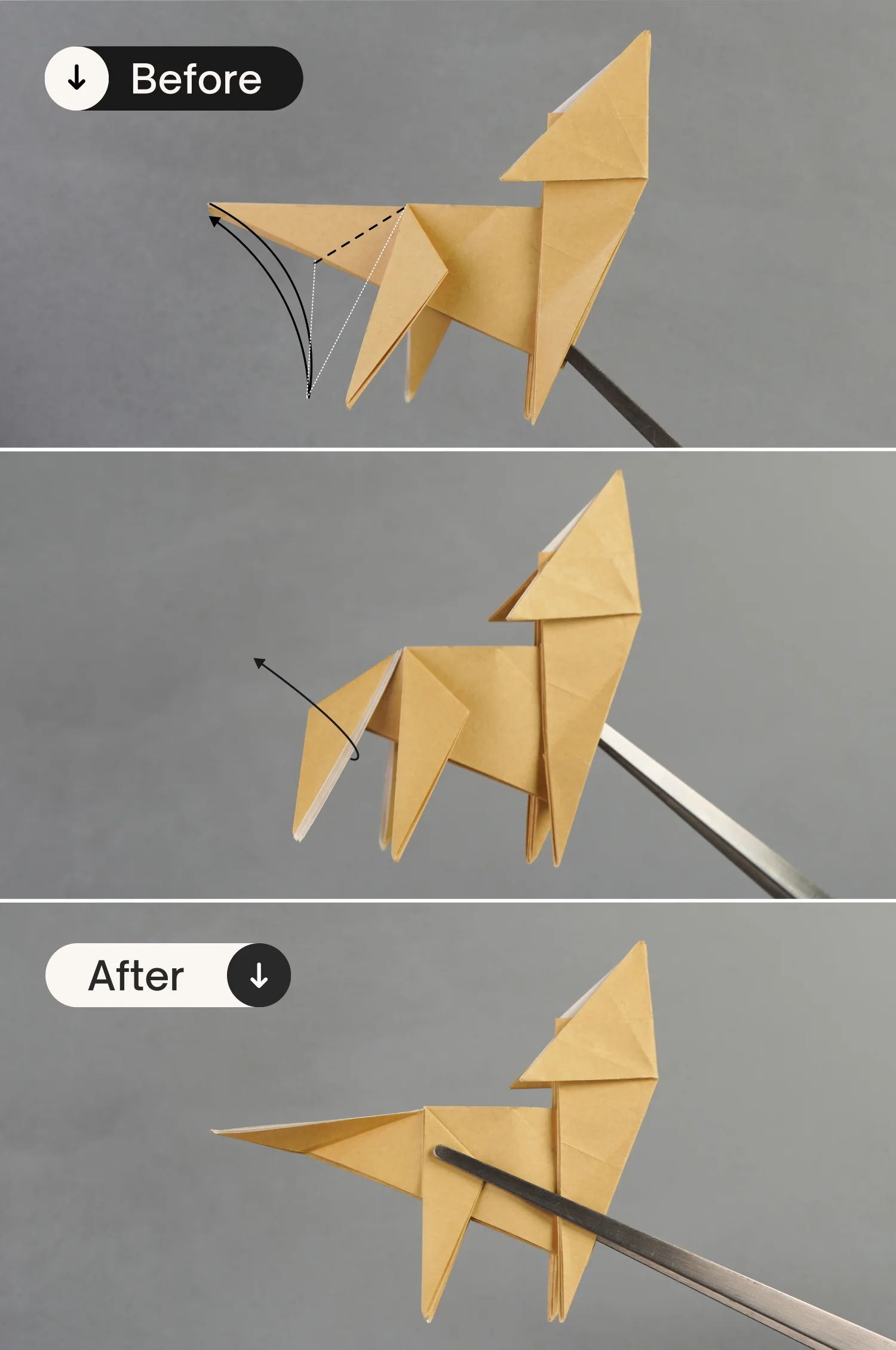 How to Fold an Origami Wolf - Origami OK