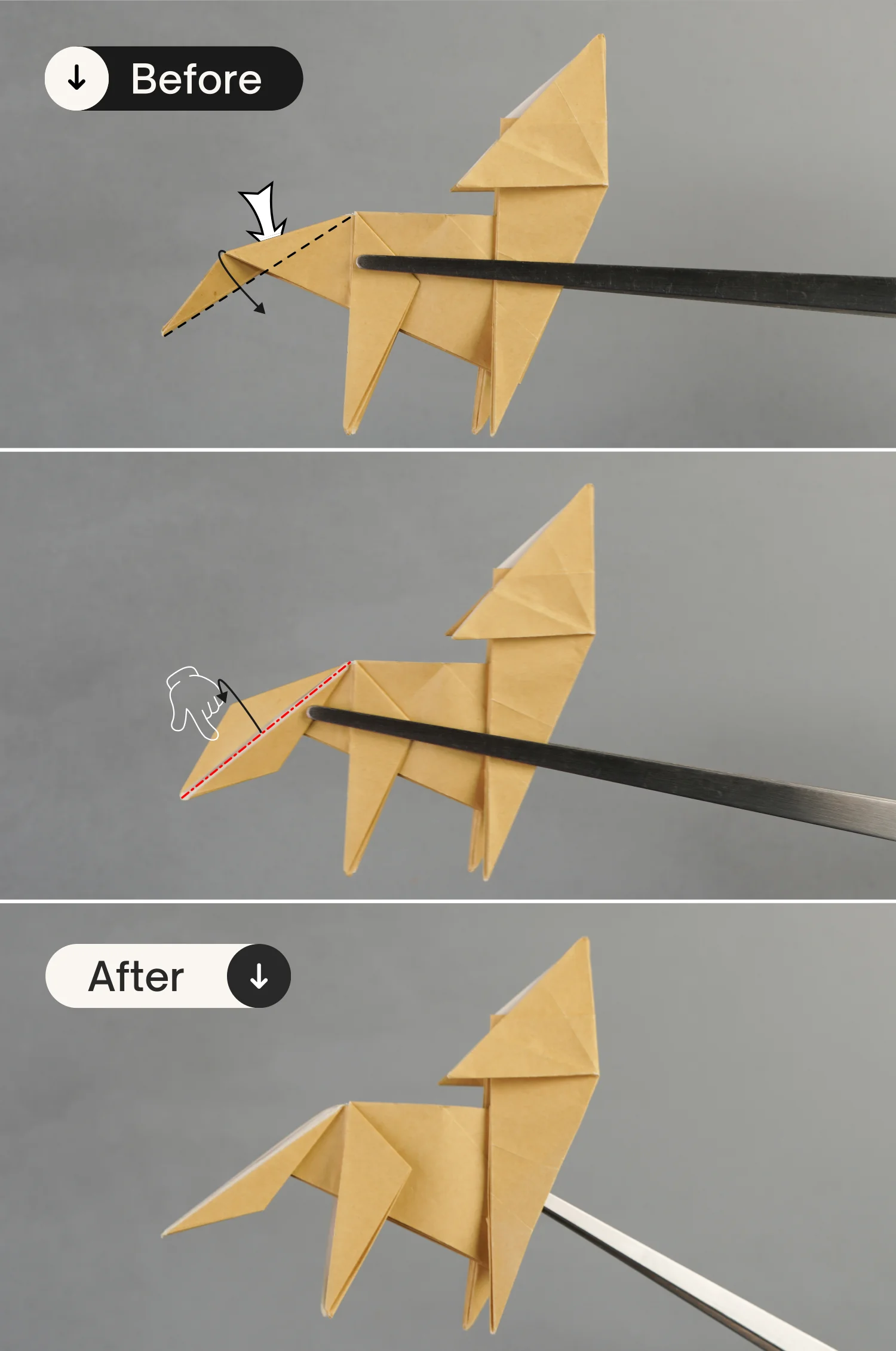 How to Fold an Origami Wolf - Origami OK