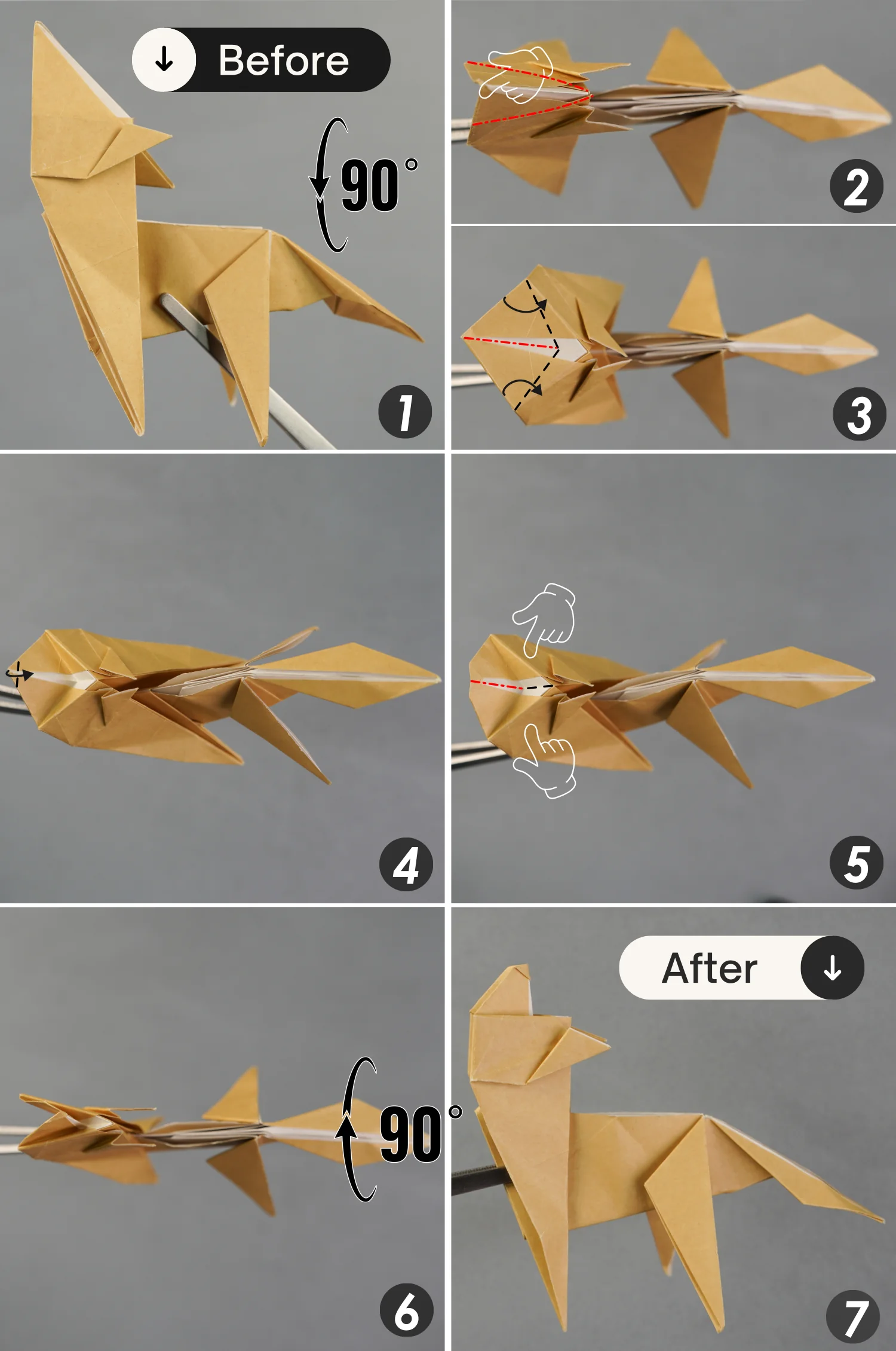 How to Fold an Origami Wolf - Origami OK